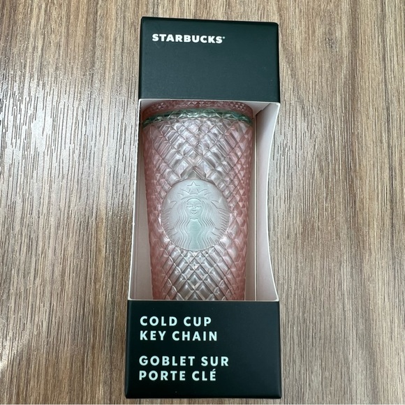 Starbucks | Other | Starbucks Peach Pink Jeweled Pearl Keychain ...